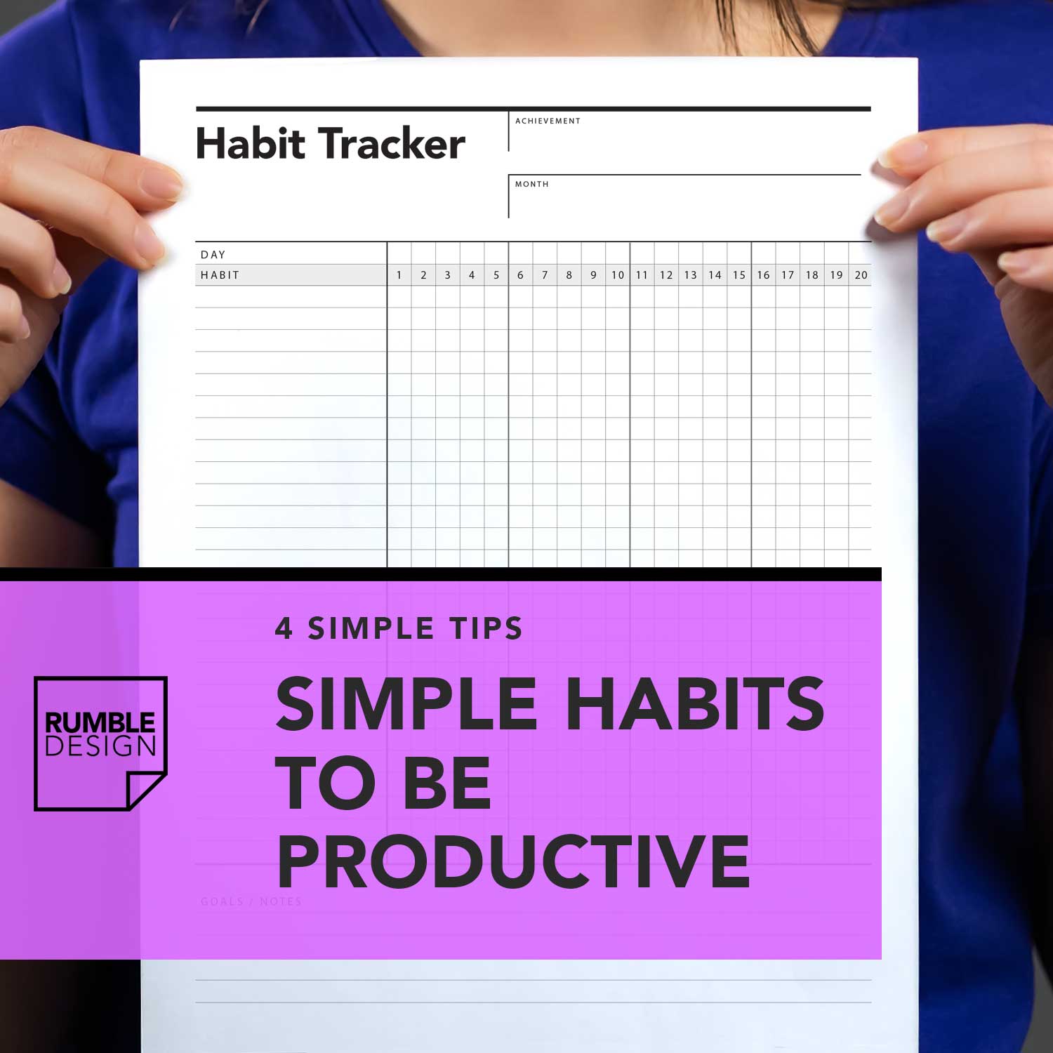 4 Simple Habits To Be Productive Everyday | Rumble Design Store
